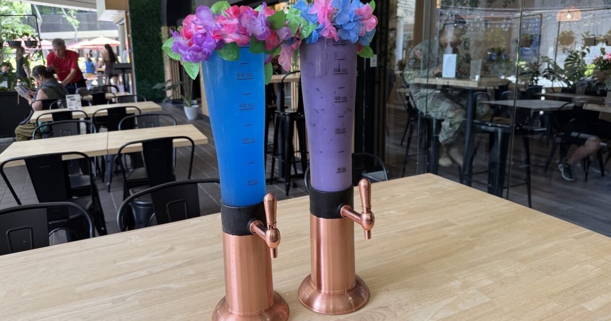 This popular taco spot now offers eye-catching horchata towers